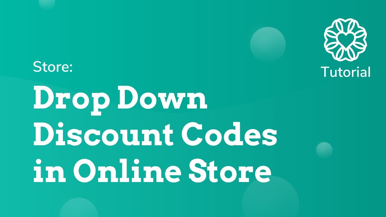 Drop Down Discount Codes in Online Store - YouTube