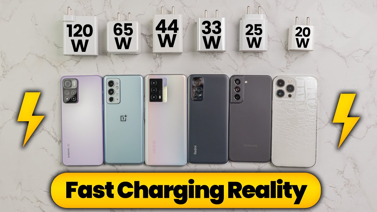 Reality of Fast Charging Smartphones😶 - 120 vs 65 vs 44 vs 33 vs 25 vs ...