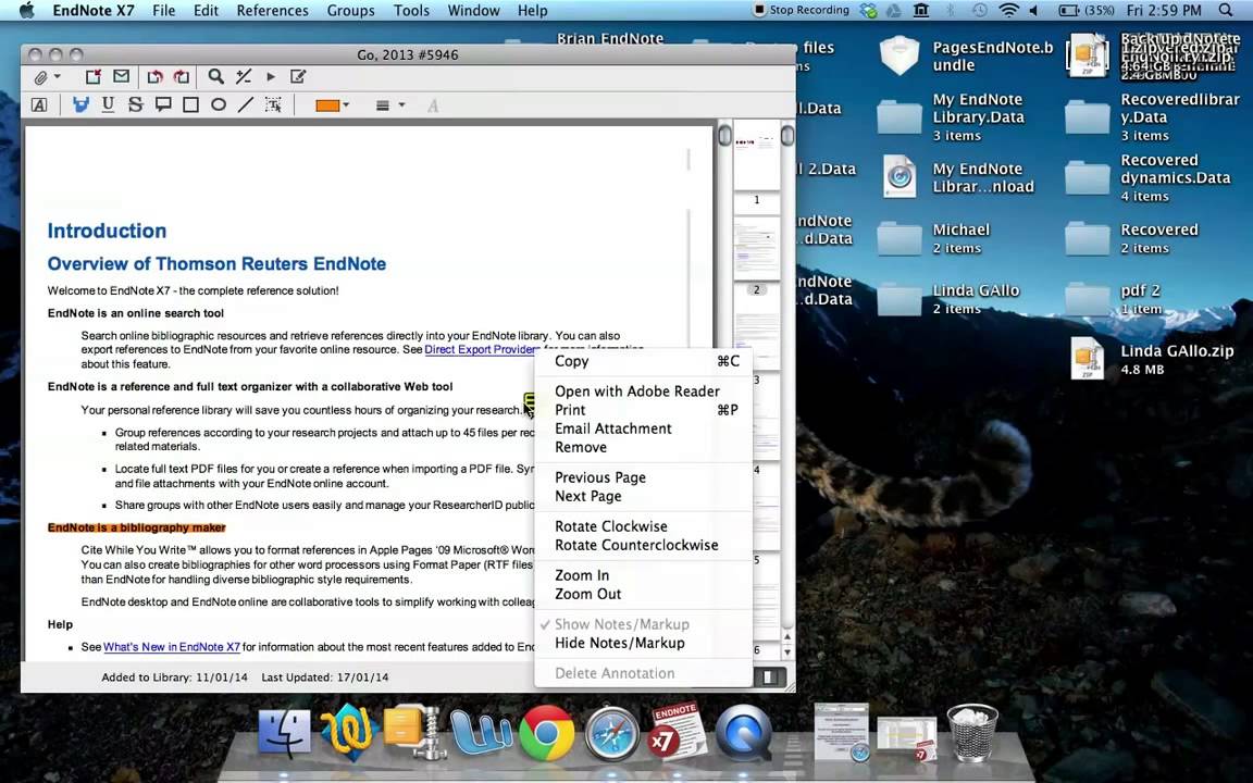 EndNote: Remove annotations from PDF's - YouTube