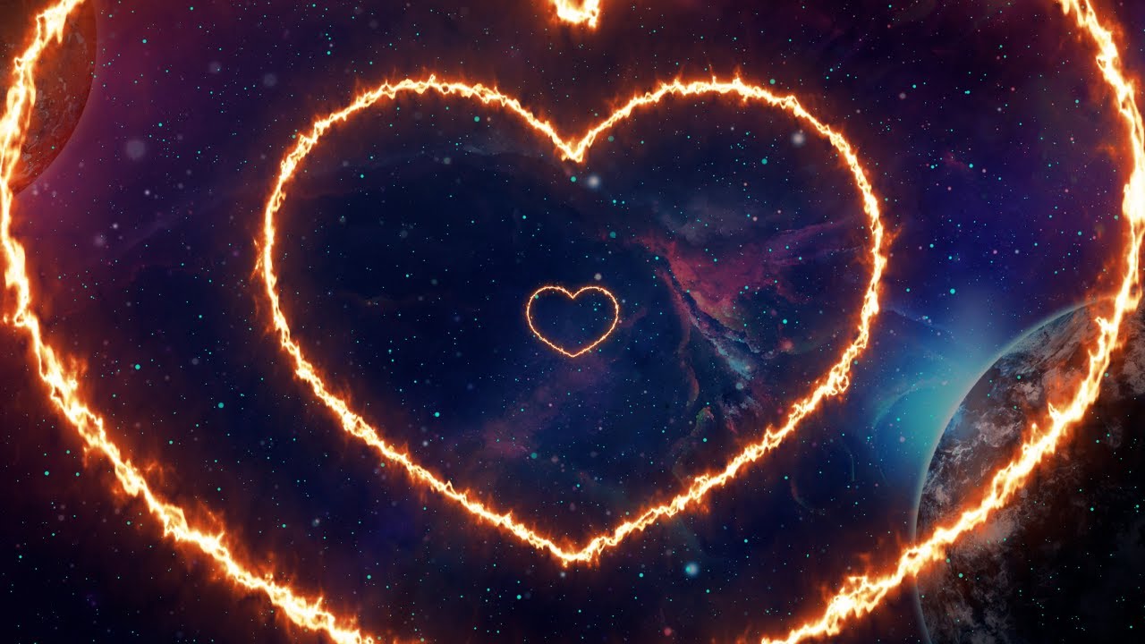 Neon Burning Love Heart Tunnel Loop Live Background 1 HOUR | VJ Loop ...