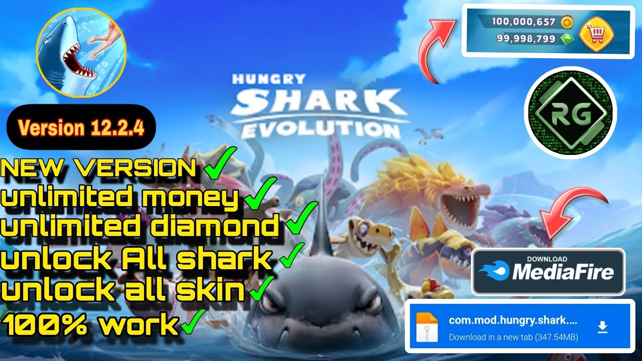 Download Hungry Shark Evolution Mod Apk v12.2.4 Unlimited Coin ...
