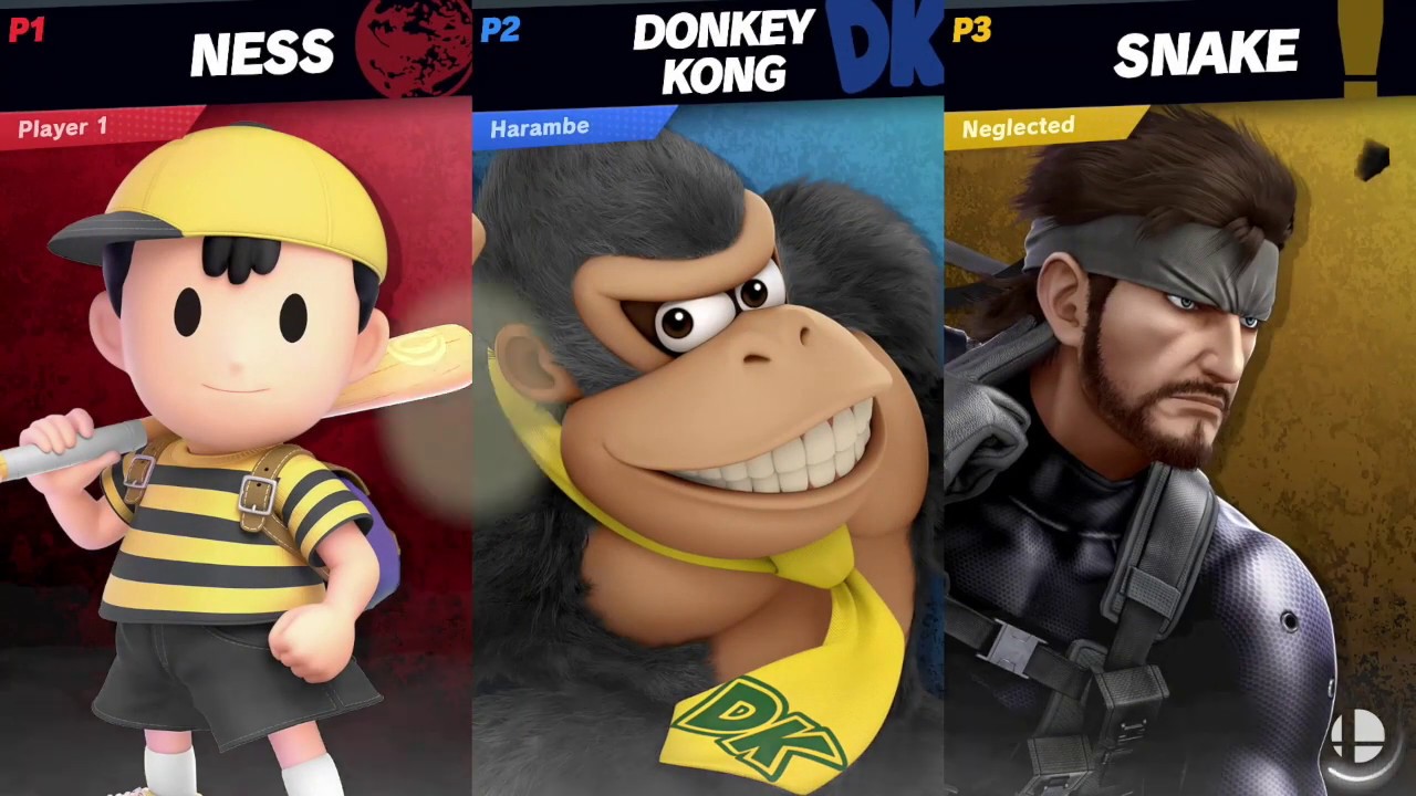 Harambe Mode in Smash Bros. Ultimate - YouTube