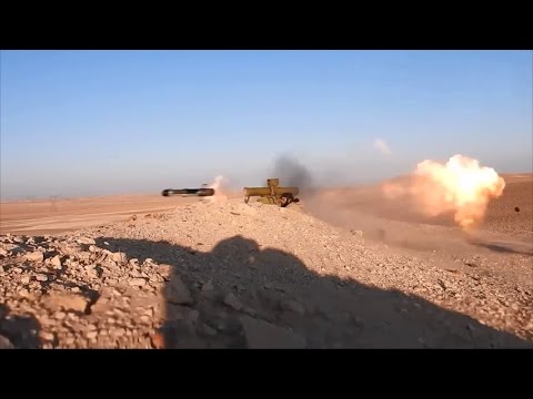 SAA tank has been targeted by ISIS terrorists to the west of T4 Airbase ...