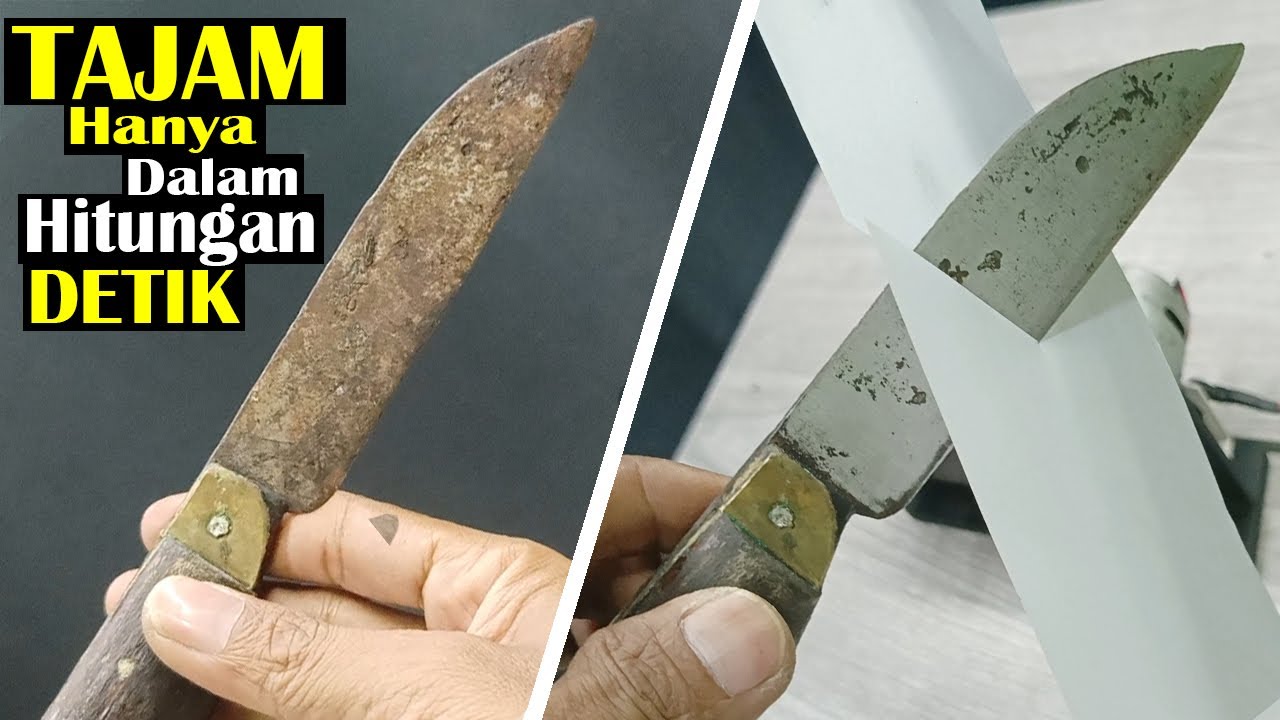 Membuat Pisau Jadi Tajam Hanya Dalam Hitungan Detik !!! | ASAHAN PISAU ...