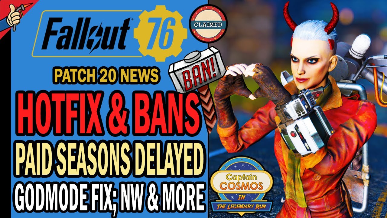 Fallout 76 News - Dupe & Godmode Glitch Fixes; More Bans; Seasons Paid ...