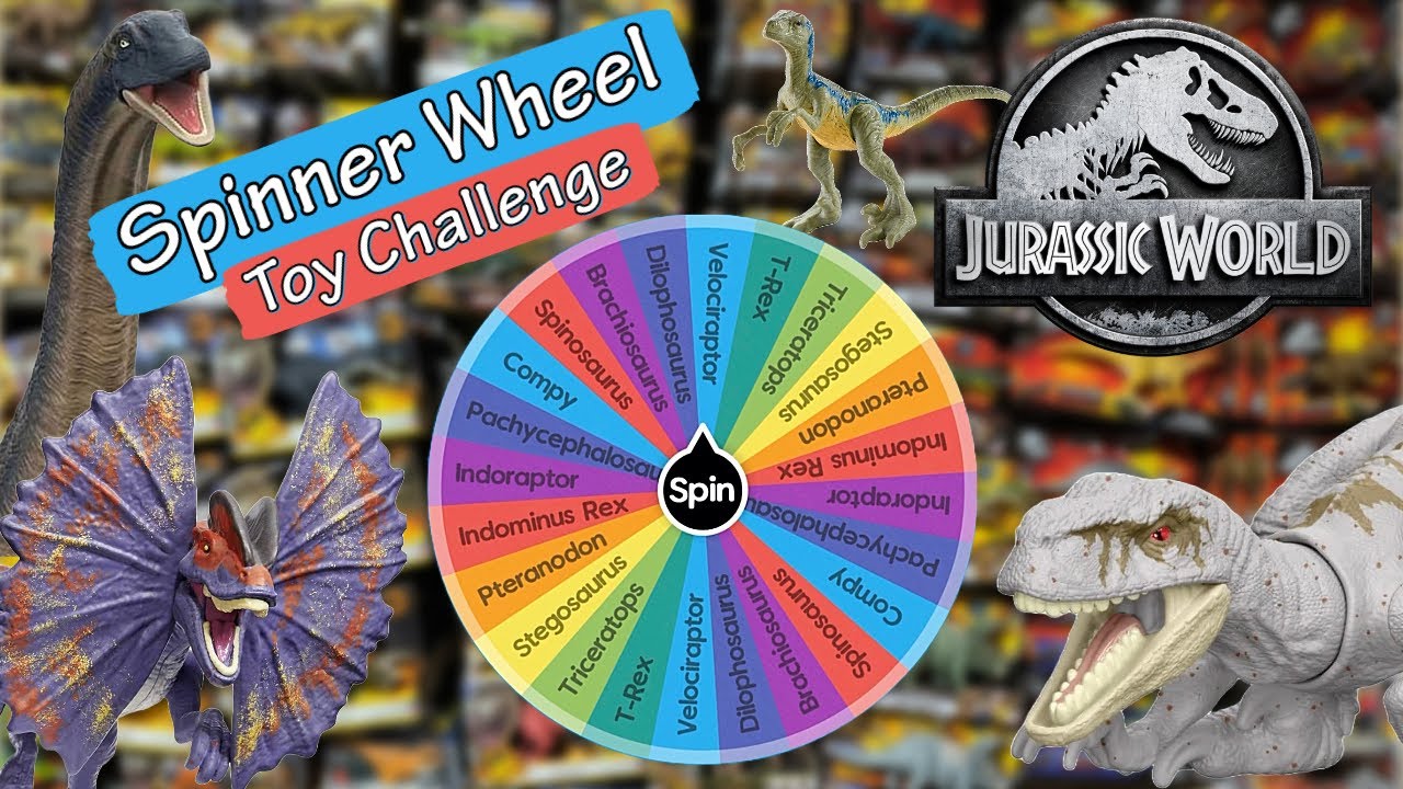 Jurassic World Spinner Wheel Toy Challenge Episode 7! - YouTube