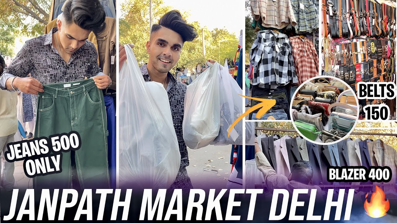JANPATH MARKET SHOPPING HAUL/ JANPATH MARKET DELHI/ MEN'S CLOTHING ...