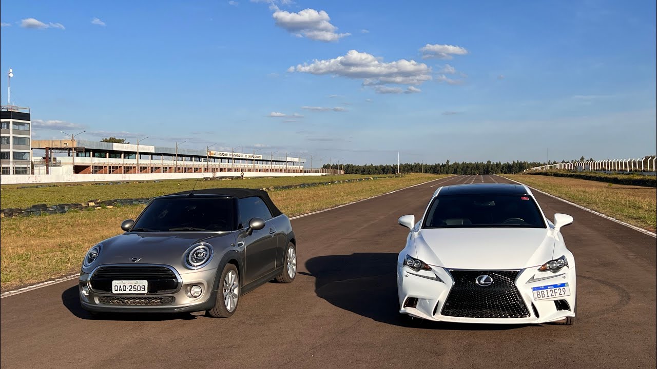 LEXUS VS MINI COOPER CHIPADO *E DEU CALOR* - YouTube