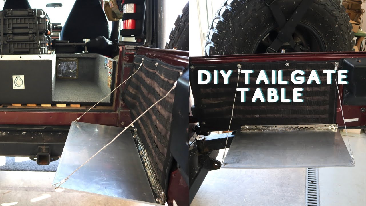 DIY Tailgate Table for my 2002 Overland Jeep TJ - YouTube