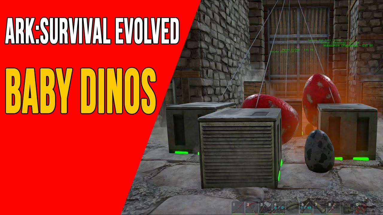 ARK:Survival Evolved BABY DINOS Como incubar e Chocar Ovos - YouTube