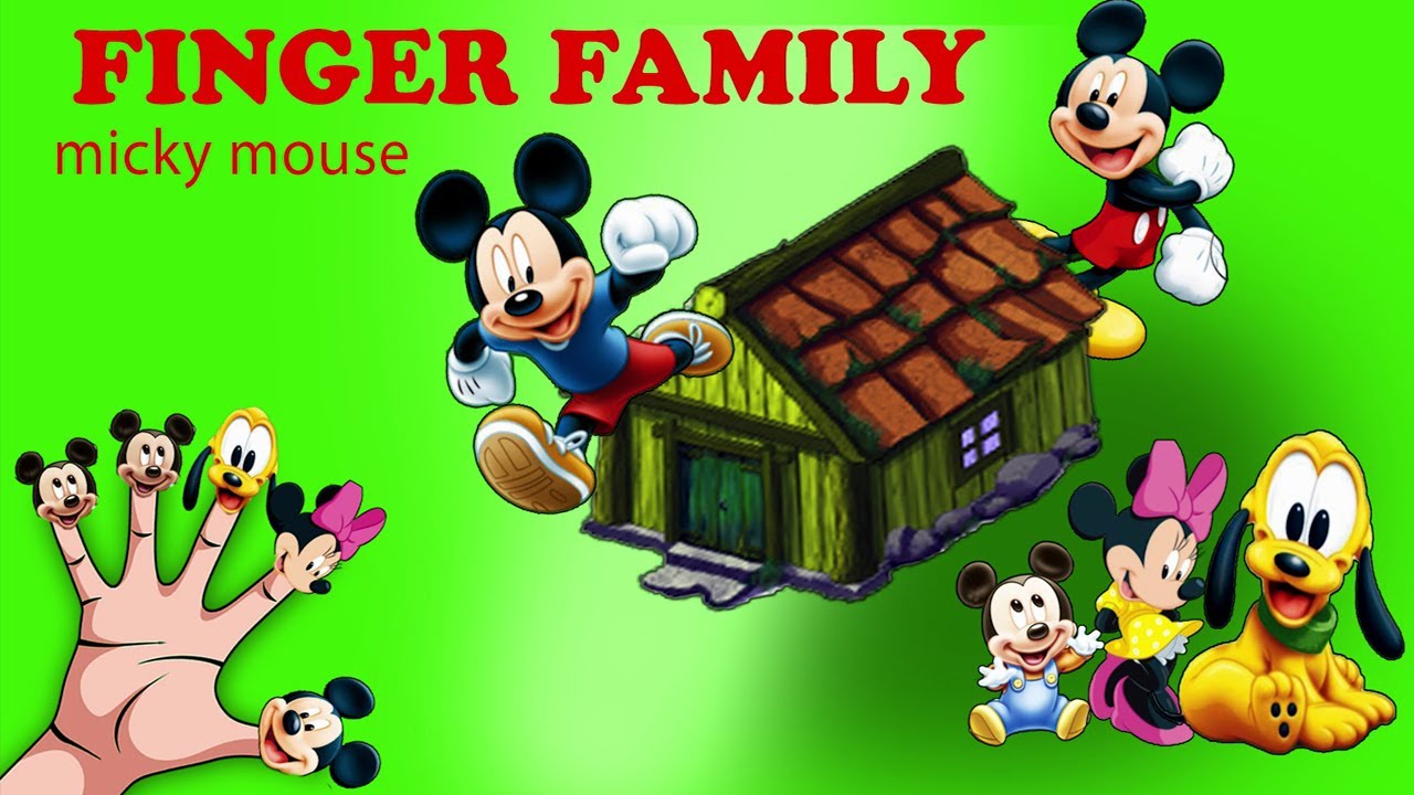 New Mickey Mouse Finger Family | Finger Family Nursery Rhymes | Finger ...