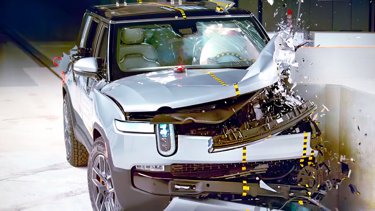 2024 RIVIAN R1S Electric SUV - Crash Test - YouTube