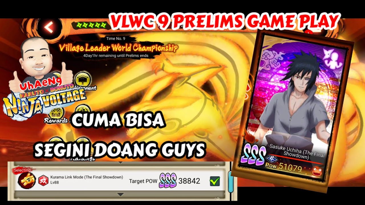 VLWC 9 PRELIMS GAME PLAY ‼️ BOSS LV 88 ‼️ CUMA BISA SEGINI SASUKE SAYA ...