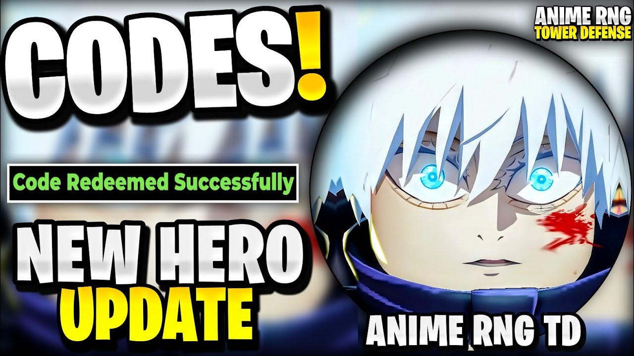🤯*NEW* All Working NEW HERO UPDATE CODES FOR ANIME RNG TD! ROBLOX ANIME ...