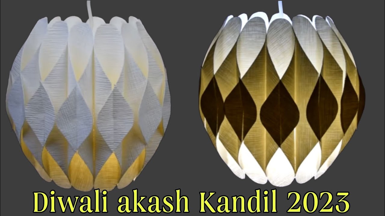 How to make Diwali Akash kandil | Diwali Decoration in Home | Akash ...