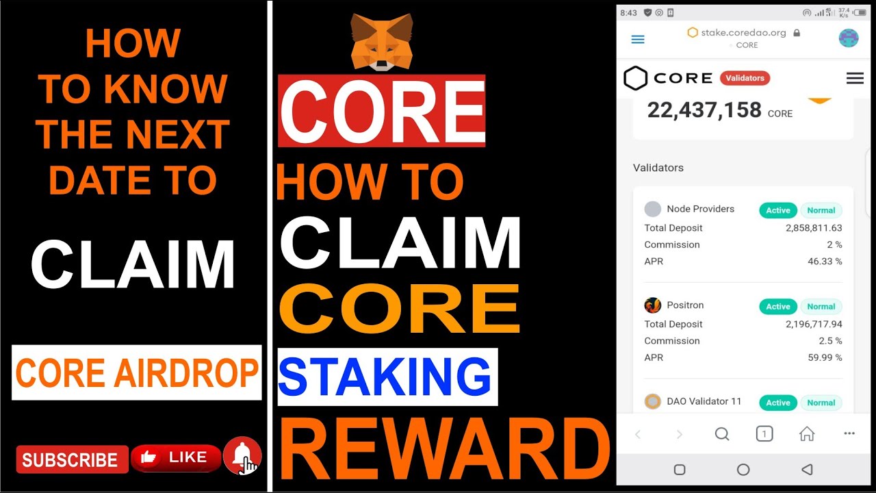 HOW TO CLAIM CORE STAKING REWARD II HOW TO KNOW THE DATE TO CLAIM YOUR NEXT 25% AIRDROP - YouTube