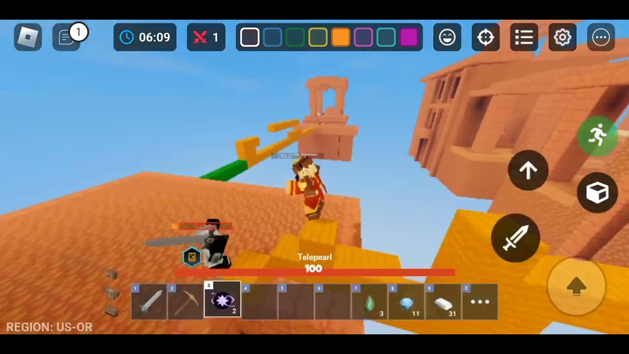 telepearl clutch in Roblox bedwars - YouTube