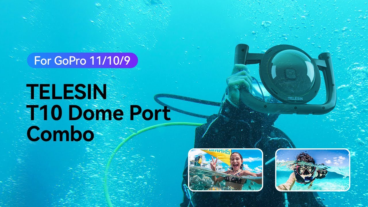 TELESIN Dome Port with Diving Rig Stabilizer Set for GoPro Hero 9/10/11 ...