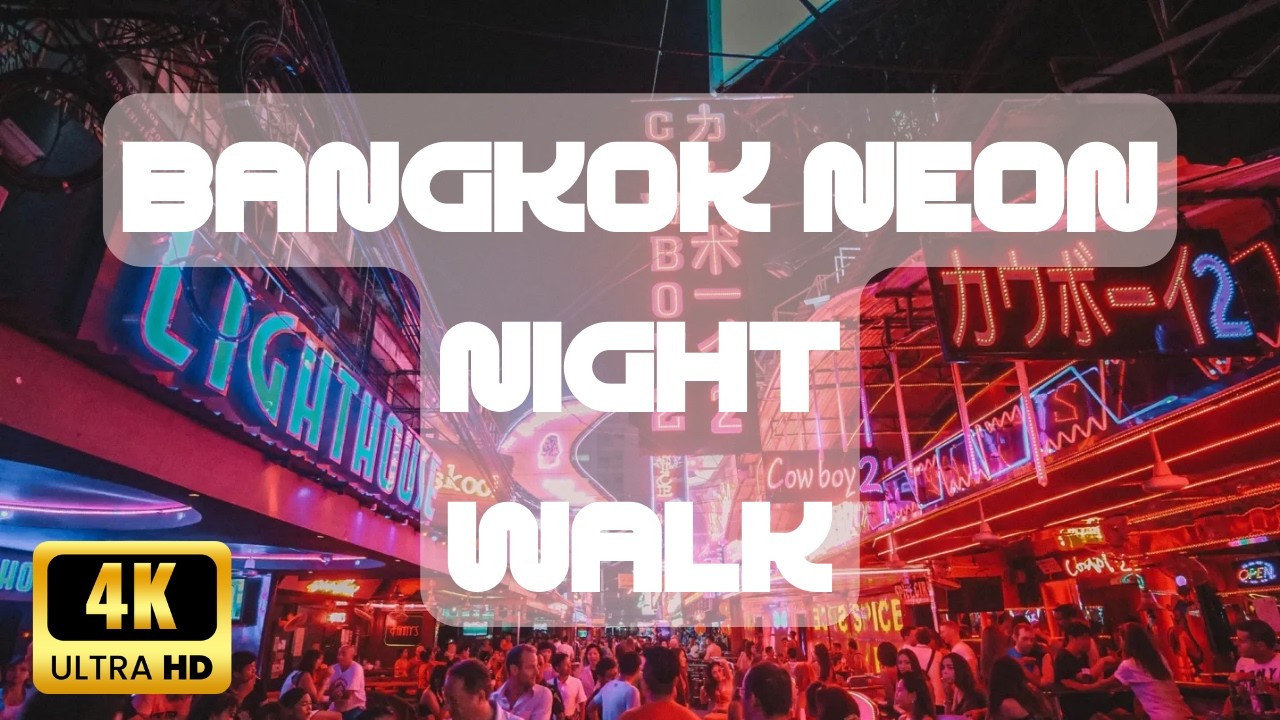 Bangkok neon nostalgia - 4K 60 FPS night walk - YouTube