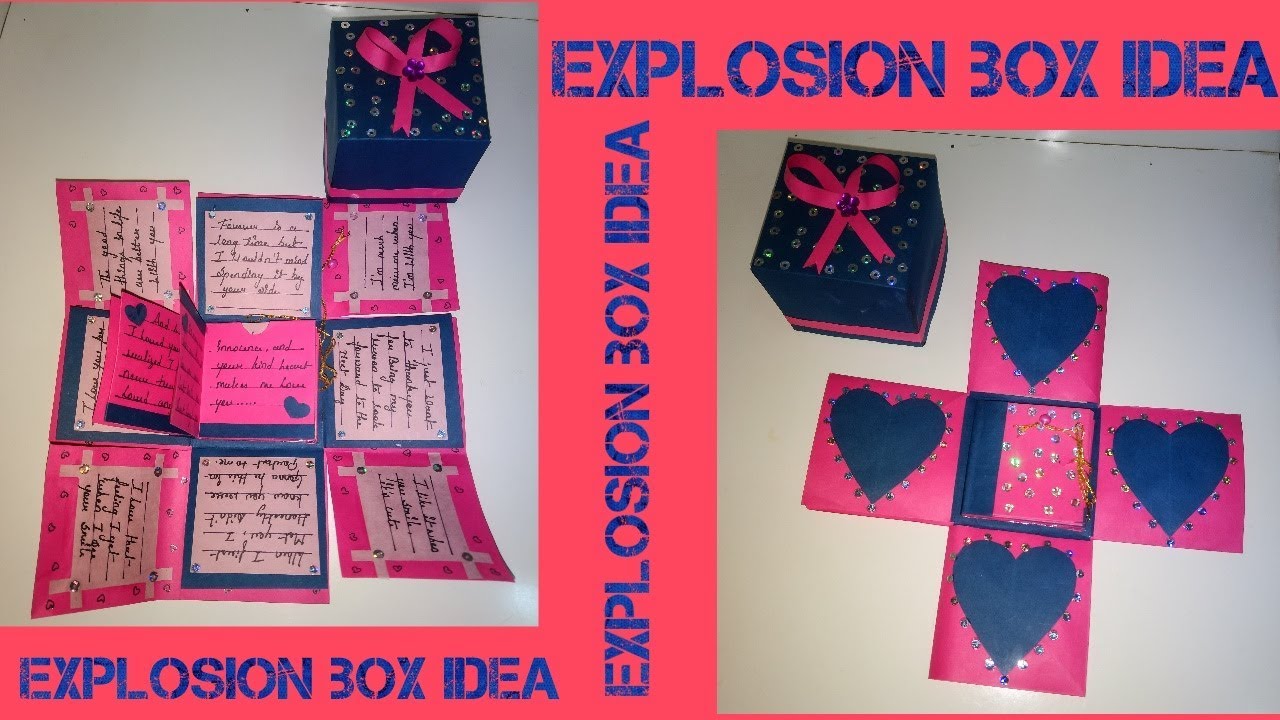 Explosion box idea | different design | gift card - YouTube