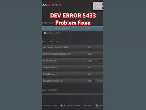 So löst du das DEV ERROR 5433 Problem in MW3 #modernwarfare3 #mw3 #mw3deutsch - YouTube