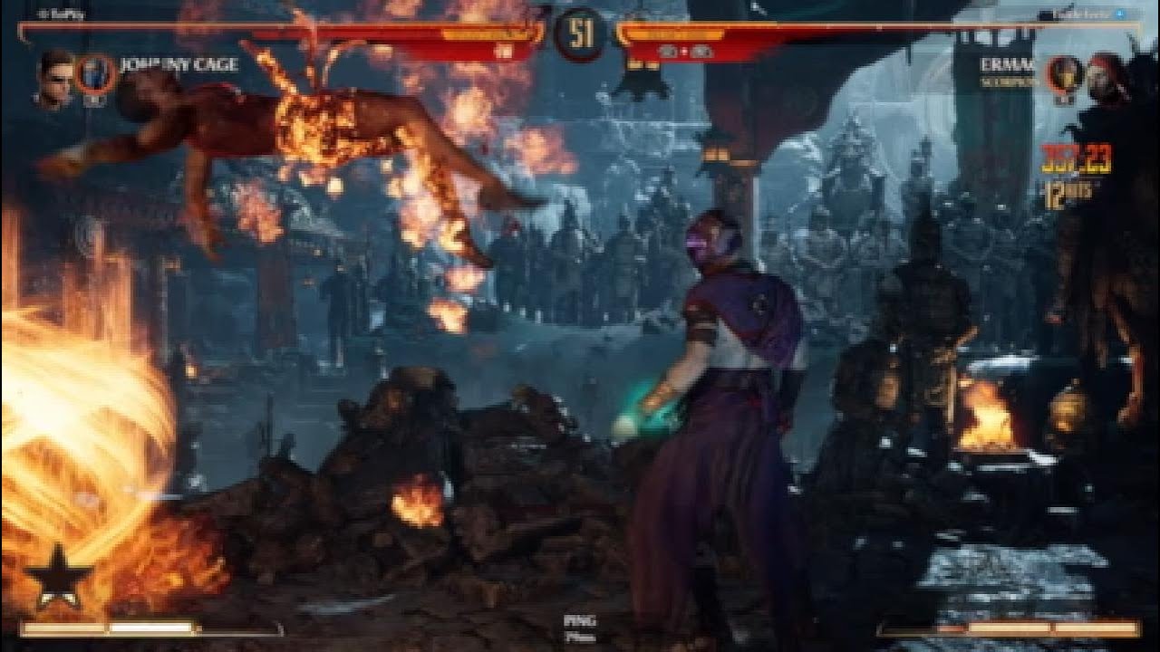 MK1 58% Ermac Combo Online - YouTube