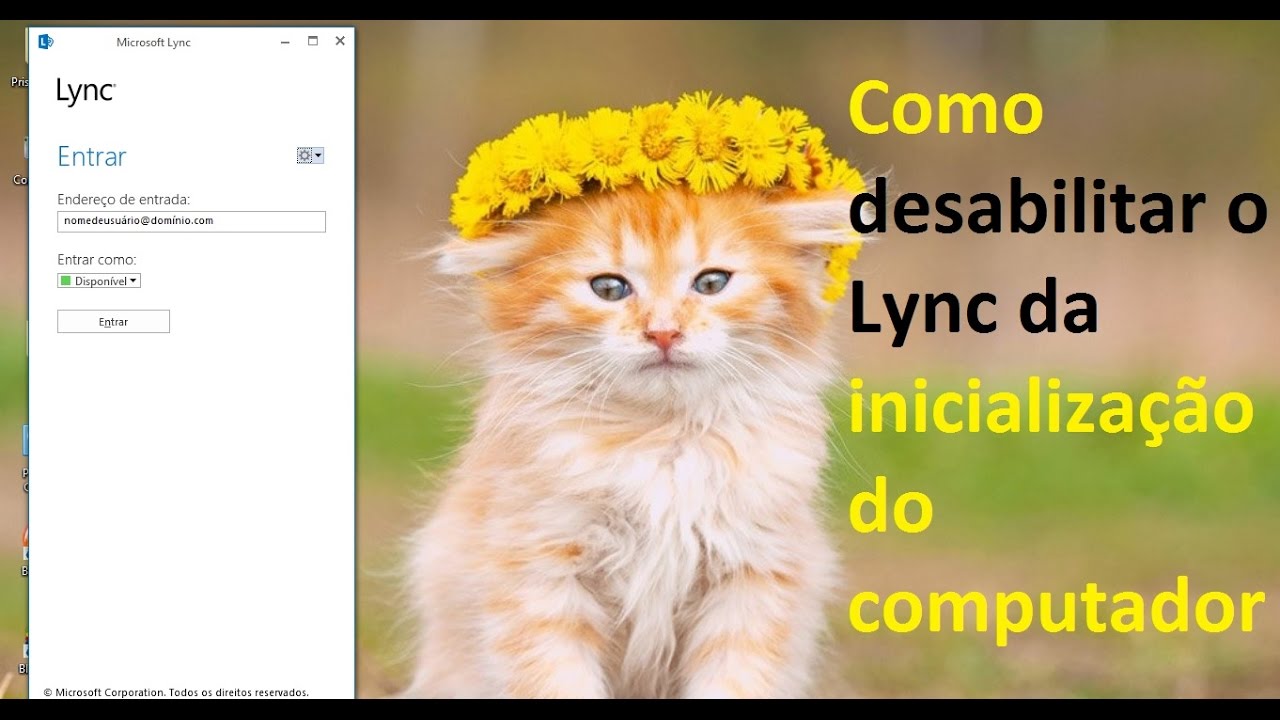 Como desabilitar o Lync de iniciar com o Windows - YouTube