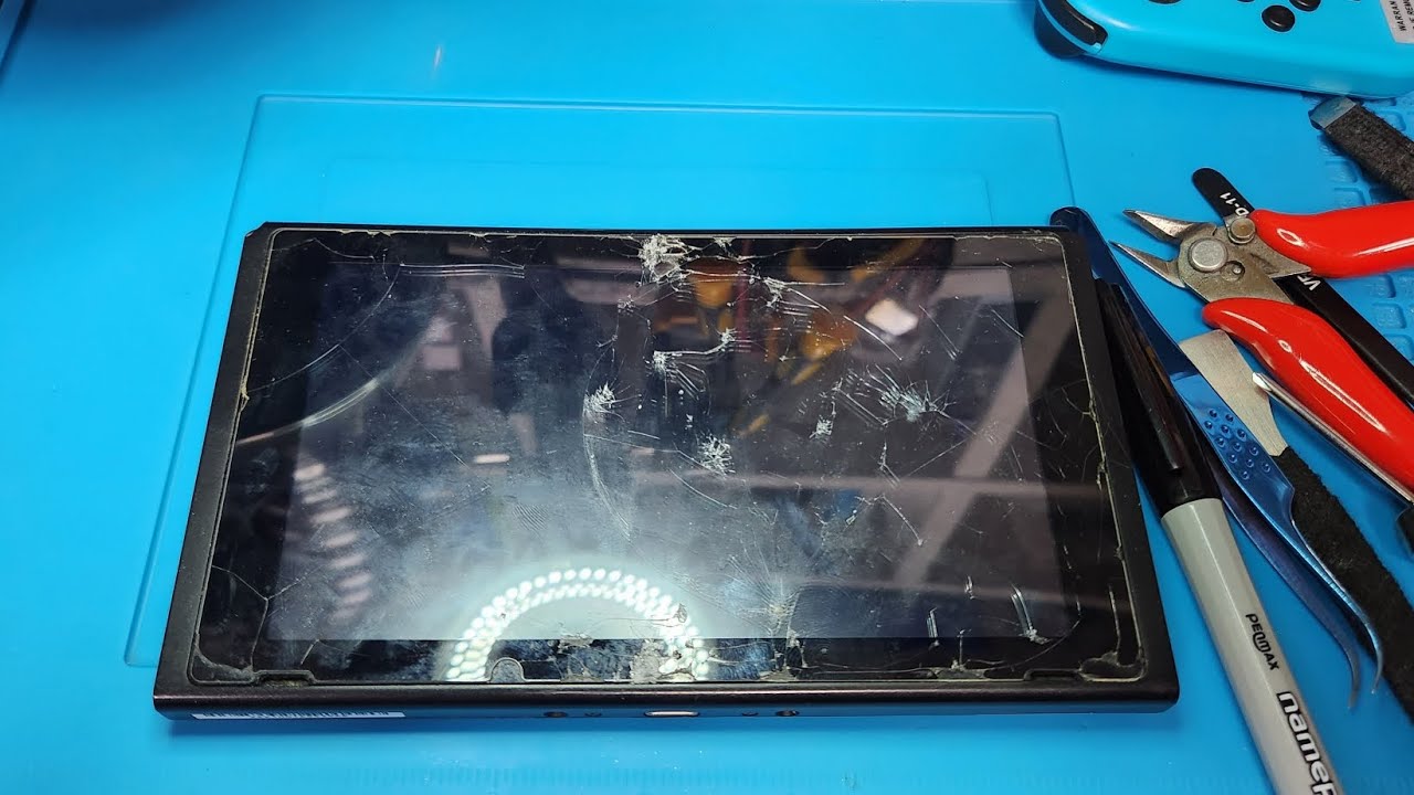 닌텐도스위치 액정파손 프레임 휨 교체수리 Nintendo switch screen damage mainframe bending ...
