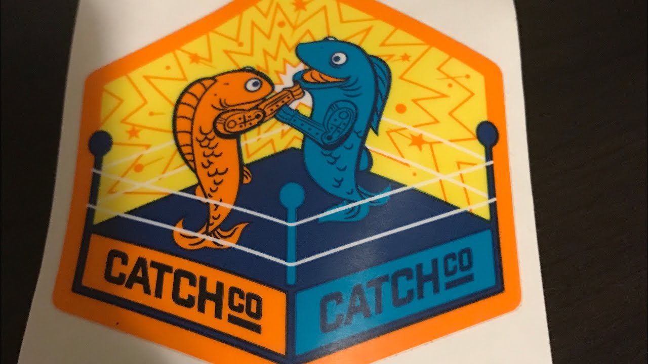New CatchCo Sticker of Fishes Boxing - YouTube