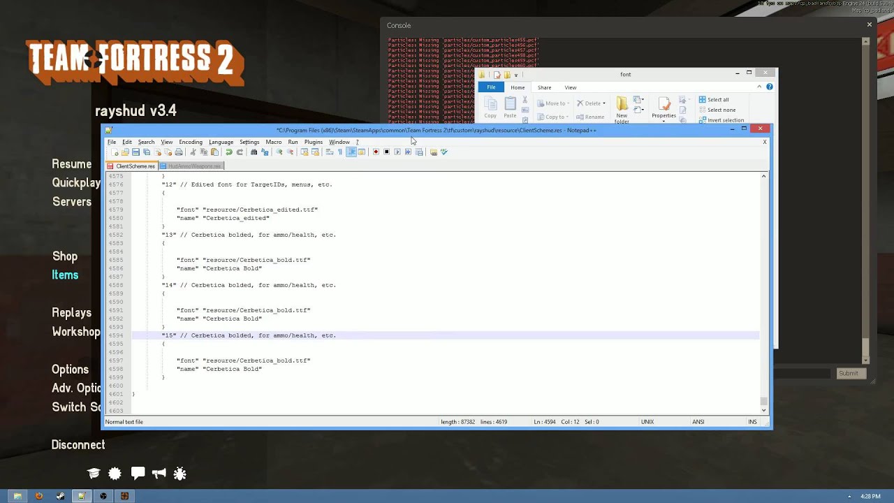 TF2 HUD Tutorial - Replacing a HUD's font with your own - YouTube