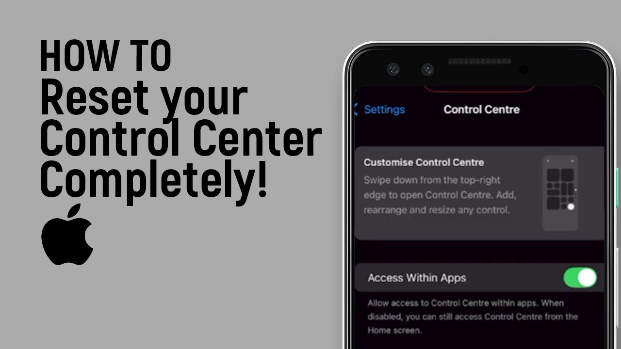 How to Reset your Control Center Completely on iPhone [easy] - YouTube