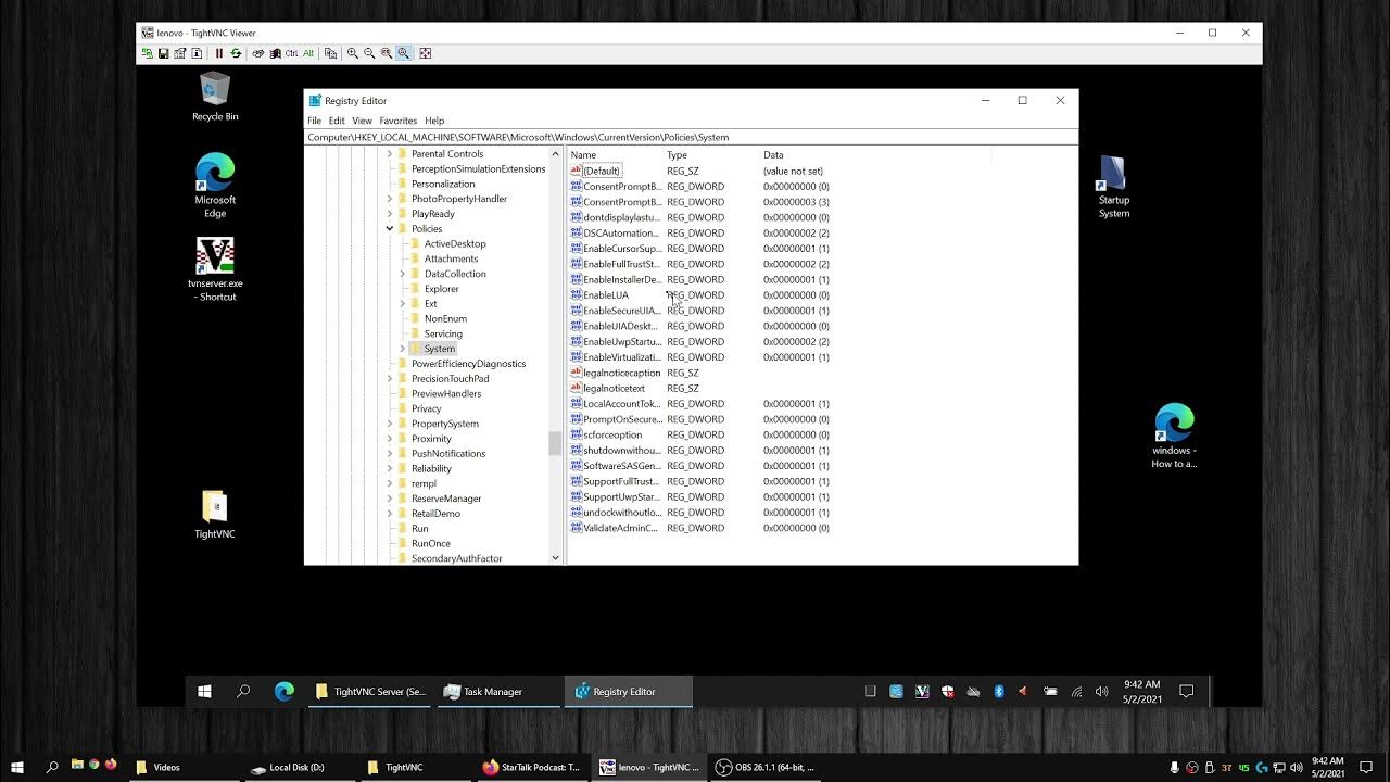 Run VNC Server in Application Mode While Having Admin Abilities - Not ...