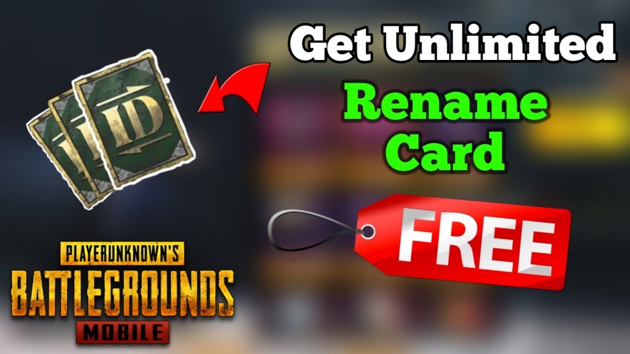 How To Get Unlimited Rename Card Free Pubg Mobile YouTube how-to-get-unlimited-rename-card-free-pubg-mobile-youtube