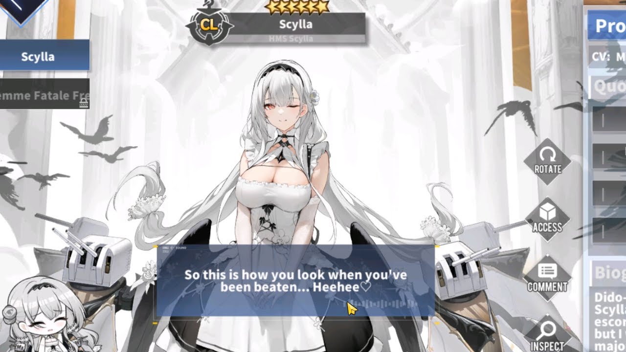 Azur Lane Yandere Maid Hms Scylla Youtube