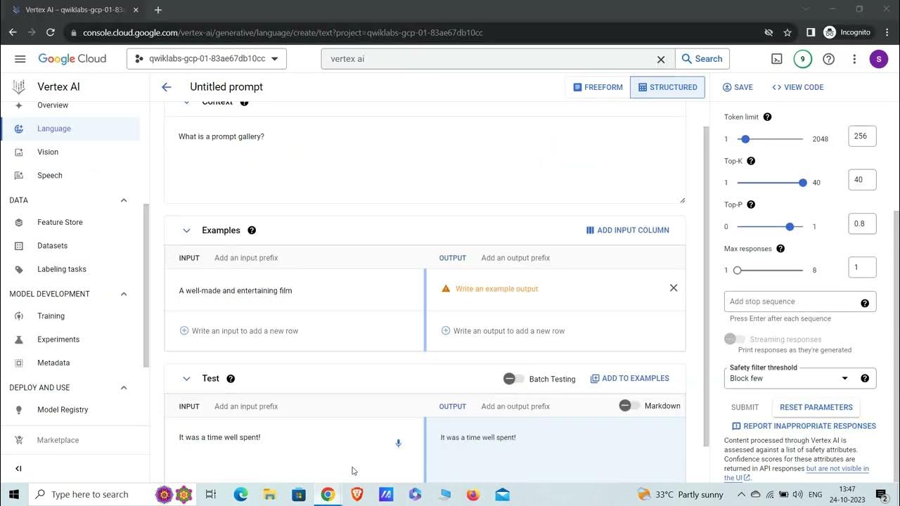 Get Started with Generative AI Studio GSP1154 lab solution - YouTube