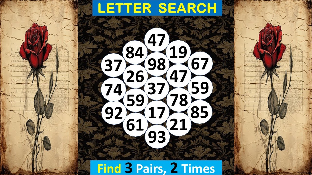 Number Search: Is Your Brain Healthy Enough To Find All? #match # ...