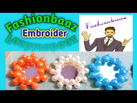 Fashionbaaz l How To Do Mirror Fixing Using Pearls/Beads/Moti l Hath ki ...