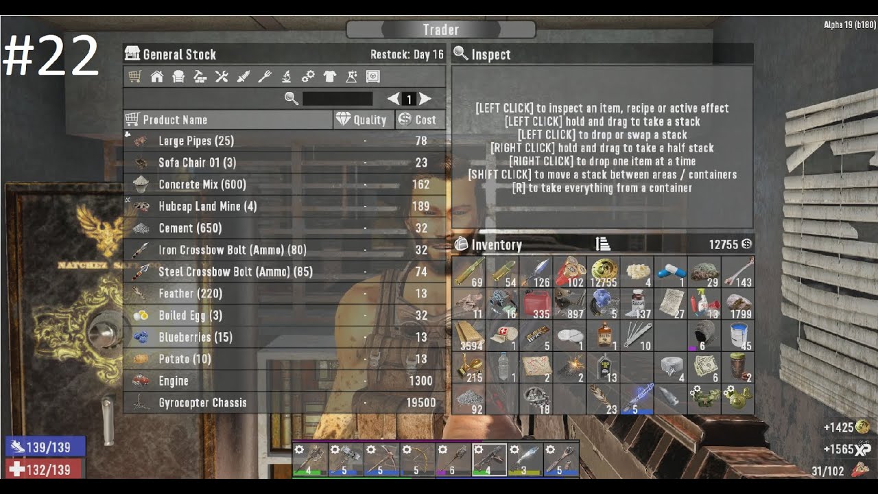 7 Days to Die A19 Gameplay #22 - Double Loot, Treasure Map e estação de ...