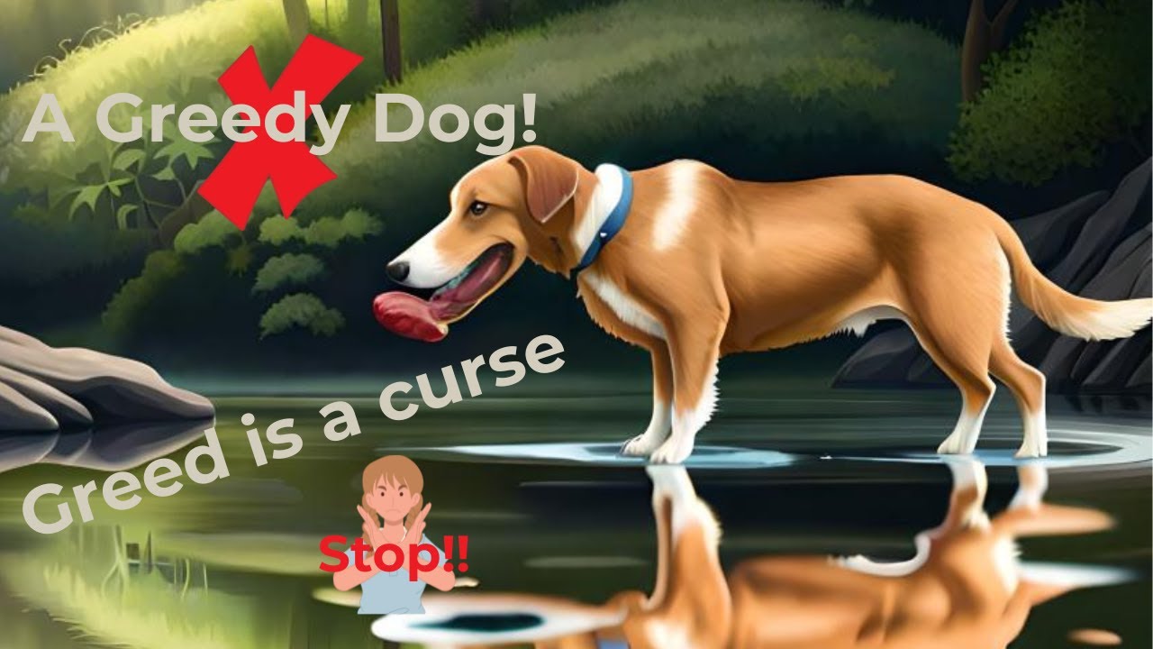 Greed is a curse || Dog Who Stole A One Minute Story || Moral Stories ...
