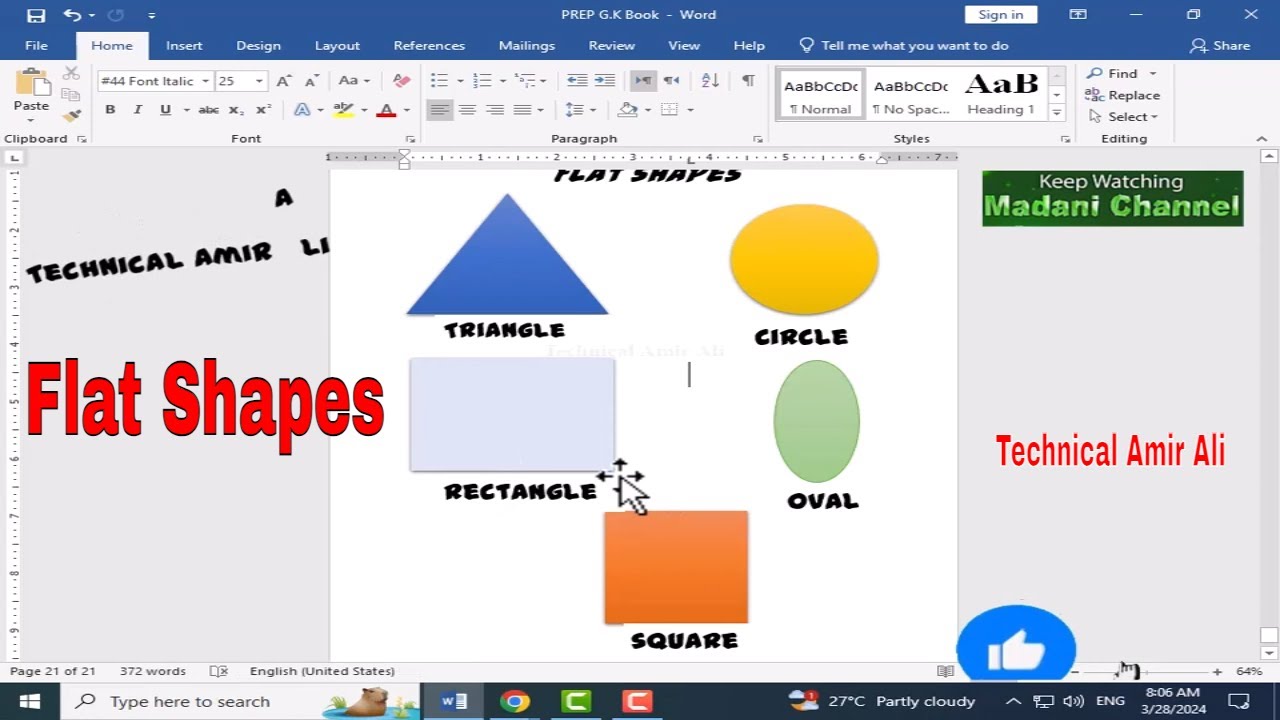 Flate Shap || How to Make Flate Shap for kids || Flat design step-by ...