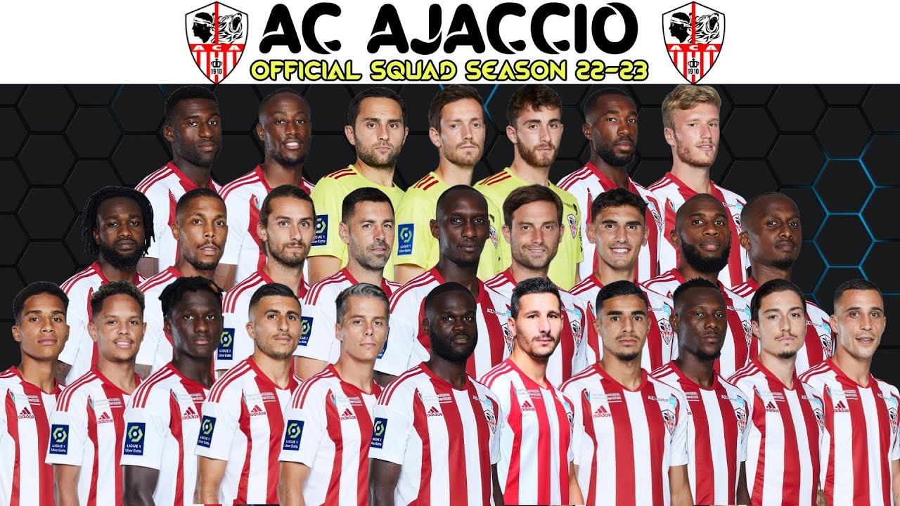 AC AJACCIO OFFICIAL SQUAD SEASON 2022-2023 | AC Ajaccio | Ligue 1 ...