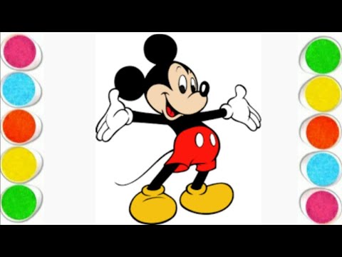 How To Draw Mickey Mouse Easy Step by Step||Cute Little Mickey Mouse ...