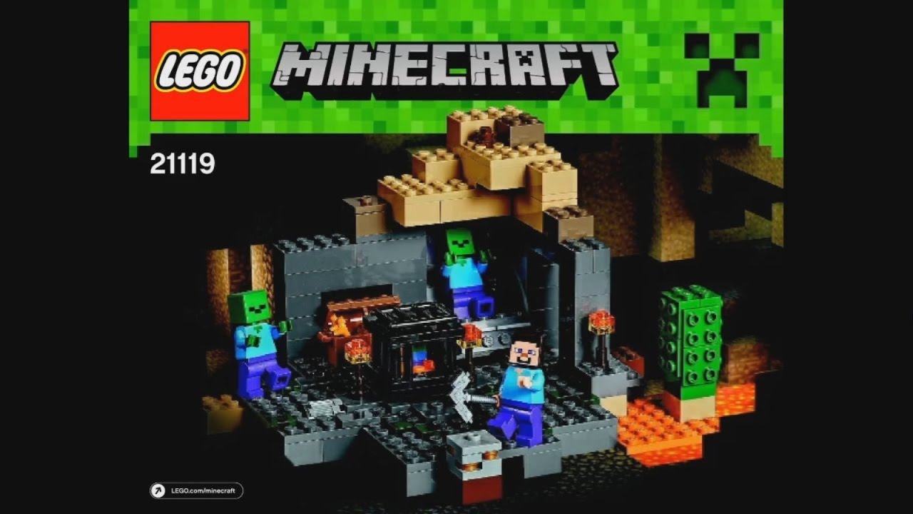 LEGO Minecraft 21119 The Dungeon - instruction timelapse - YouTube