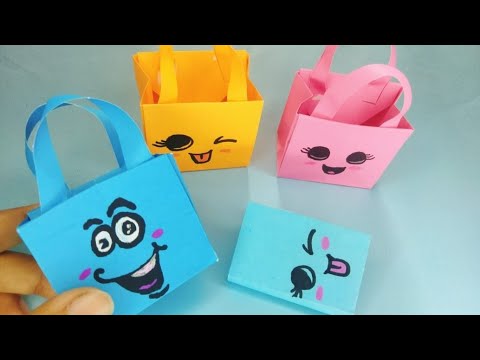 How to make paper bag|Easy paper bag making|Paper bag craft - YouTube