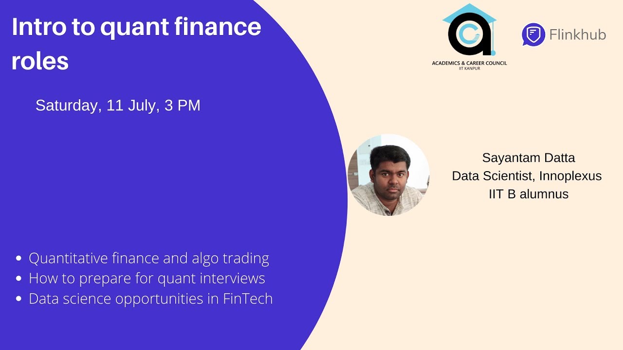 Intro to Quant Finance roles - YouTube