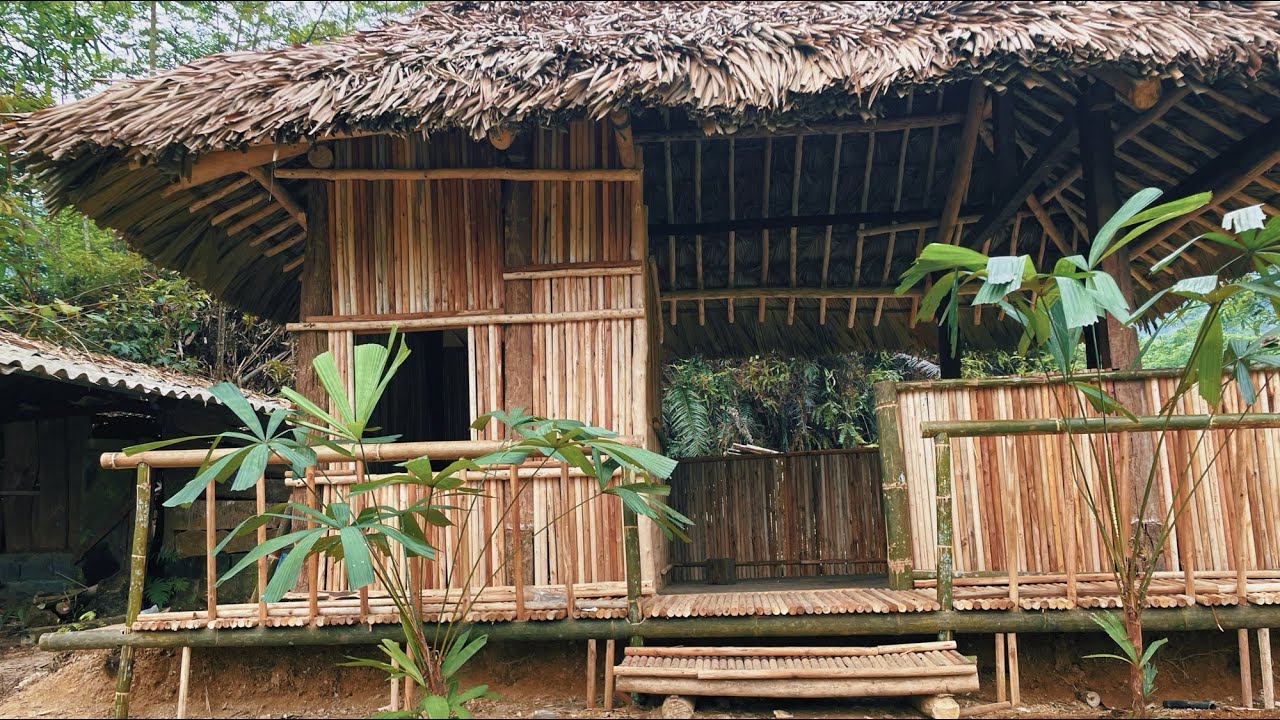 FULL VIDEO: 16 days Build a hut in the woods from scratch-dang van minh ...