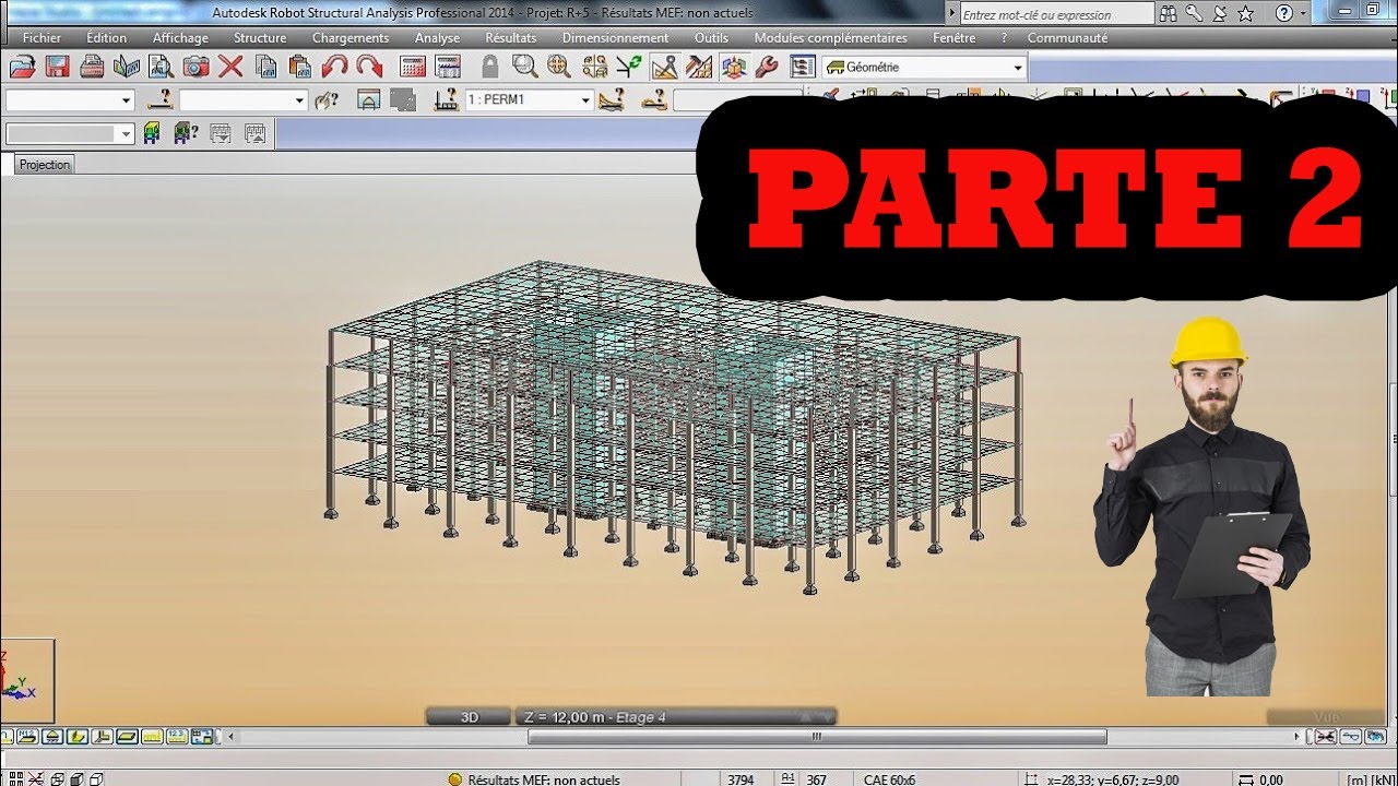 modélisation d'une structure R+5 en béton armé avec robot structural ...