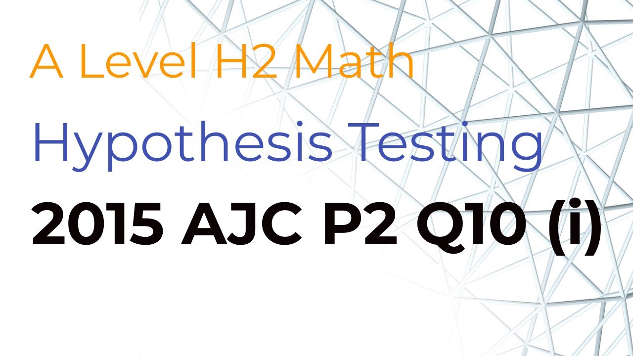 H2 Math 2015 AJC Paper 2 Q10 (i) - YouTube