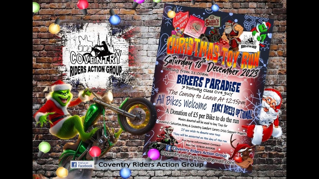 BBC CWR - Coventry Riders Action Group Toy Run 2023 - YouTube
