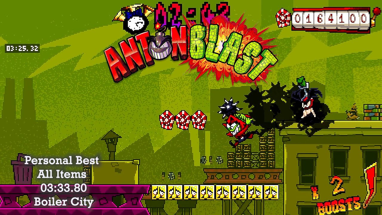 [Personal Best] 03:33.80 (All Items) | Boiler City | ANTONBLAST - One ...